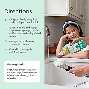 Puracy Natural Dish Soap Refill, Skin-Softening Plant-Based Liquid Dishwashing Detergent Soap, Clean-Rinsing Water-Sheeting Formula, (Organic Lemongrass 48 Oz)