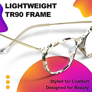 VISOONE Anti Slip TR90 Blue Light Blocking Glasses Size M Eyewear Frame with Anti Glare Eye Protection for Women GaeL