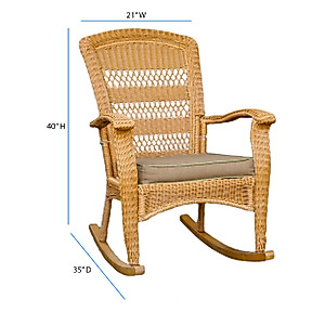 Tortuga Outdoor Portside Plantation Rocking Chair, Amber