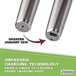 Wahl Stainless Steel Lithium-Ion Cordless Beard Trimmer for Men – Rechargeable All in One Men’s Trimmer with Rotary Ear & Nose Trimmer, & Detail Trimmer – Model 9818A