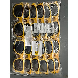TUPARKA 12 Pack Sunglasses in Bulk School Party Goody Bag Fillers for Birthday Party Beach Pool Party, Yellow