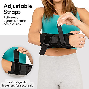 BraceAbility Volar Wrist Splint - Right or Left Hand Compression Support Brace for Carpal Tunnel Syndrome Relief, Fracture Pain, Sprained Injury, Typing, Sleeping, Arthritis, and Tendonitis Wrap