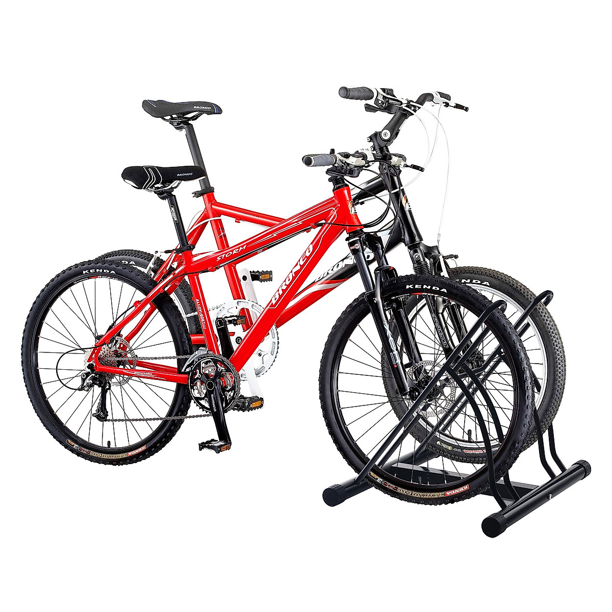 RAD Cycle Mighty Rack Two Bike Floor Stand Bicycle Instant Versitile Pro Quality Bike Park