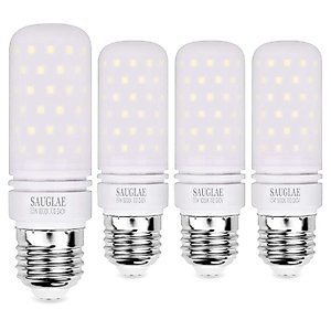 SAUGLAE LED Light Bulbs 15W, 120W Incandescent Bulbs Equivalent, 1500Lm, 6000K Daylight White, E26 Large Edison Screw Corn Bulbs, Pack of 4