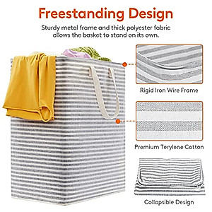 Lifewit 2 Pack 72L Laundry Hamper Pop Up Basket and 100L Clothes Hamper with Removable Bag