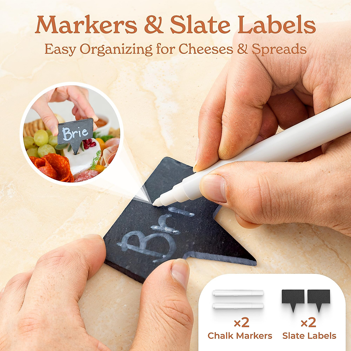 SMIRLY Charcuterie Boards, Extra Large Charcuterie Board Set - Bamboo Cheese Board and Knife Set - House Warming Gifts New Home, Wedding Gifts for Couples, Unique Bridal Shower Gift for Her