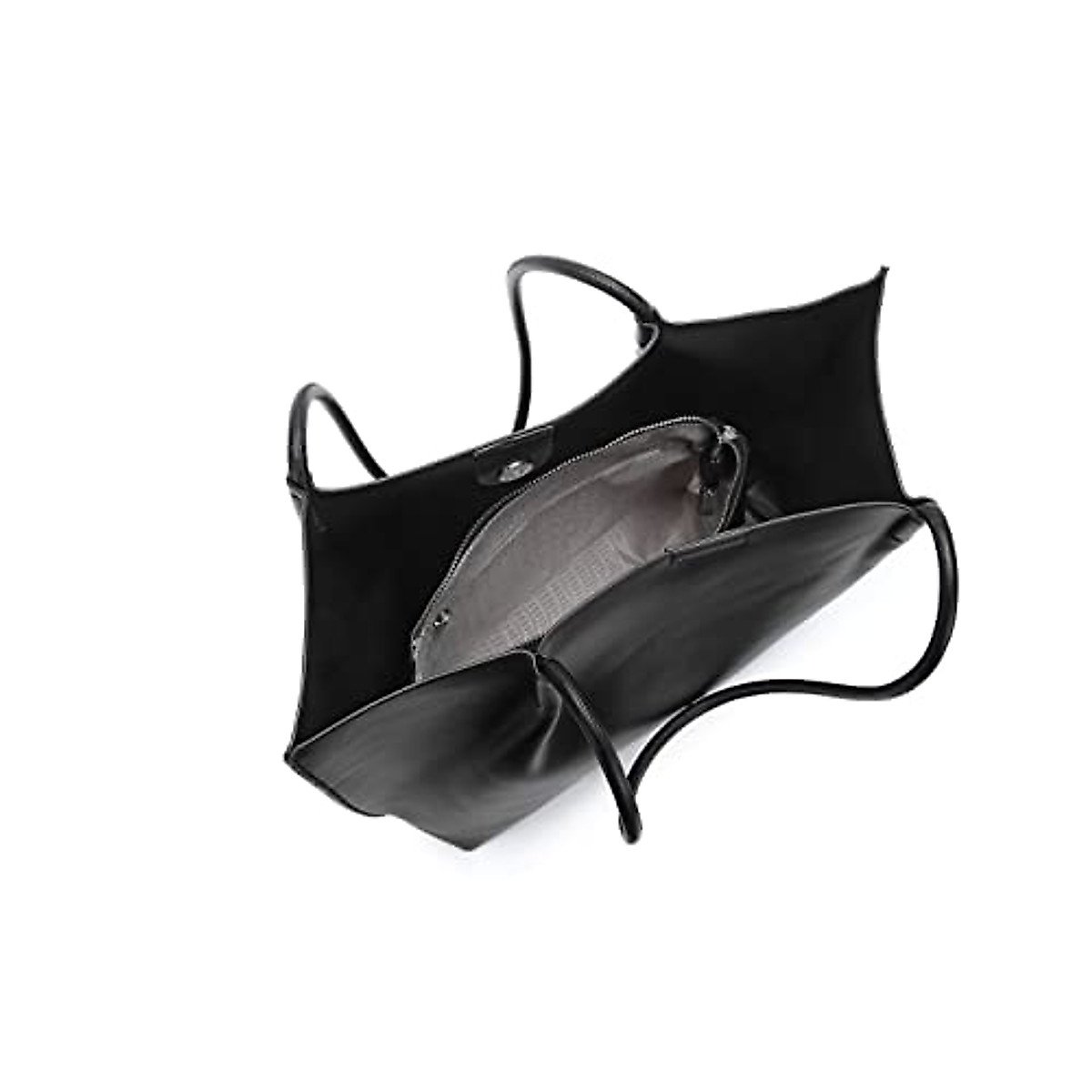 hepcelt Hobo Bags Leather Totes for Women Ladies Purses and Handbags Dupes for Women Handbags Purse and Wallet Set Shopper Purse Satchel Handbag with Top Handles, Black