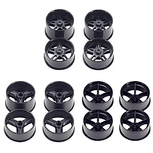 Tamiya Boys America INC 95244 JR Mini 4WD Carbon Wheel Set, Large