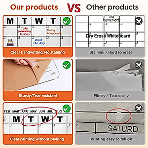 Loiion Large Acrylic Calendar, Personalized Dry Erase Board, Family Calendar 2023 Calendar Reusable Monthly Weekly To Do List, Office, Glass, Custom Calendar Housewarming Gift 22.8”x15.8“