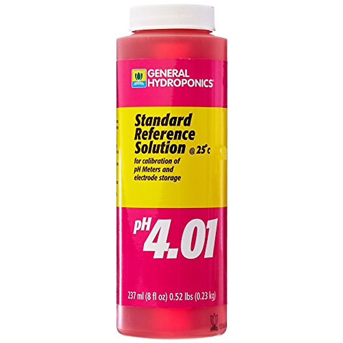 General Hydroponics GH1541 PH 4.01 Calibration Solution for Gardening, 8-Ounc, 8 Ounce, natural