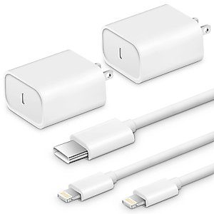 i Phone Charger Fast Charging, 3PACK 20W USB C Wall Charger Block with 6FT Fast i Phone Charger Cord Compatible with i Phone 14/13/12/11 Pro Max,Mini,Pro/XR/iPad
