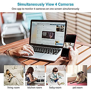 litokam Little elf Camera, 1080P Indoor Security Camera for Baby / Elder, Pet Camera with Motion Detection, Night Vision, 2-Way Audio, 360 Degree Wireless Camera, WiFi Camera Work with Alexa