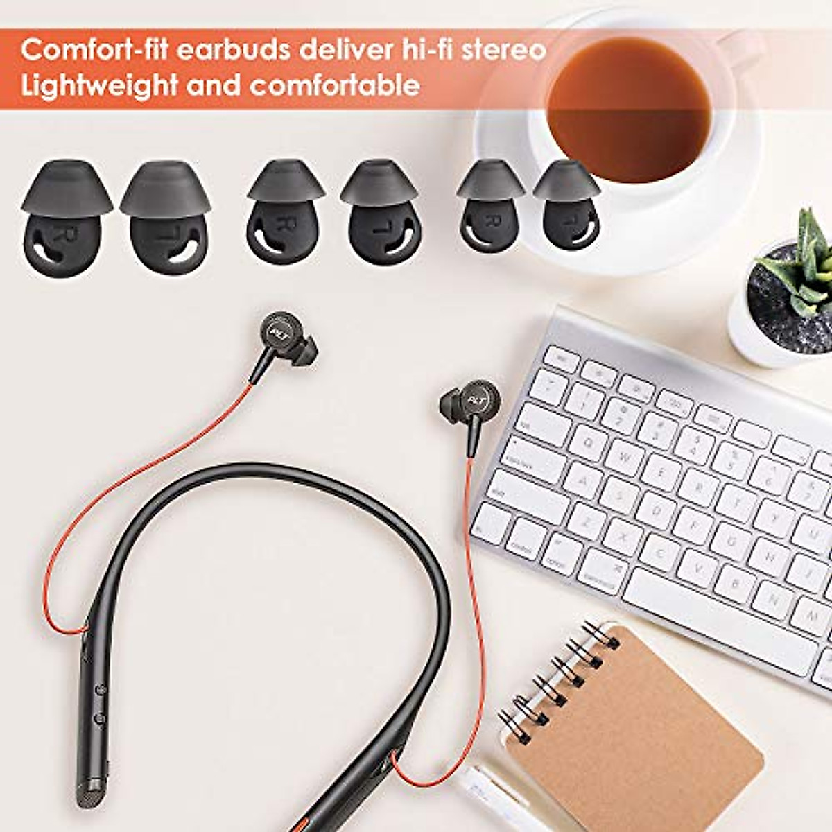 Voyager 6200 Earbuds Eargels Ear Tip Gels for Plantronics Voyager 6200 UC Bluetooth Earphone Replacement Parts in Sizes S M L