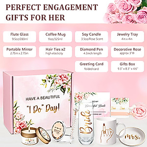 NOVITAR Bride To Be Gifts, Bridal Shower Gift Ideas, Engagement Gifts For Her, Wedding Gifts For Women, Bachelorette Gifts Box For Bride, Bachelor Party Newly Engaged Gift Set 11 PCS
