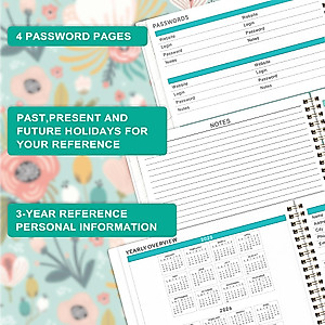 2023-2024 Monthly Planner/Calendar - Monthly Planner 2023-2024 from JUL. 2023 - DEC. 2024, 9" x 11", 2023-2024 Planner with Tabs & Pocket, Contacts and Passwords, Twin-Wire Binding, Perfect Organizer