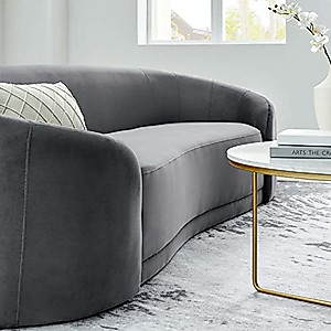 Modway Contessa Performance Velvet Sofa, Grey