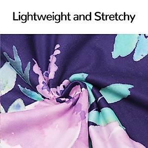 Nursing Pillow Cover & Carseat Cover Set, Purple Floral Breastfeeding Pillow Slipcover & Car Seat Canopies for Baby Boys & Girls, Nursing Pillow Case & Stroller Covers for Newborn, Soft Fabri