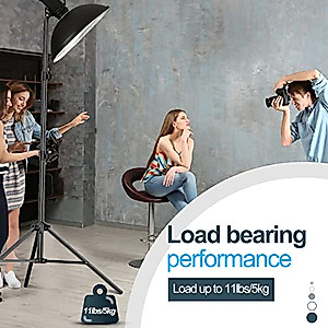 EMART 7 Ft Light Stand for Photography, Portable Photo Video Tripod Stand, Lighting Stand with Carry Case for Speedlight, Flash, Softbox, Umbrella, Strobe Light, Camera, Photographic Portrait - 2 Pack