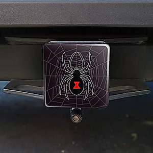 Black Widow Spider on Web Tow Trailer Hitch Cover Plug Insert 2"