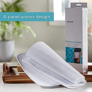 McKesson Abdominal Binder, Compression Wrap for Men and Women, Medium / Large, 12 in Wide, 45 in to 62 in Waist Circumference, 1 Count