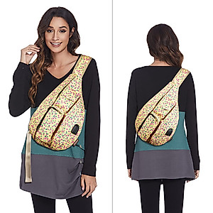 Malirona Sling Bag for Women Sling Backpack Hiking Daypack Multipurpose Crossbody Chest Bag (Yellow)