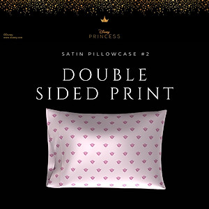 Disney Princess Sleeping Beauty Silky Satin Standard 2 Pack Pillowcase Cover Set 20x30 for Hair and Skin, (Officially Licensed Product) by Franco Collectibles