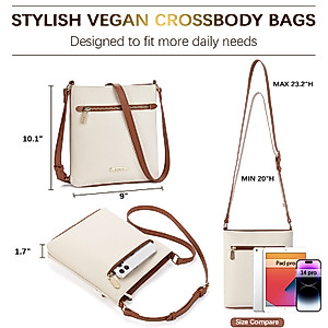 BOSTANTEN Crossbody Bags Purses for Women Trendy Soft Leather Shoulder Handbags with Adjustable Strap Zipper Pocket