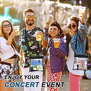 Leap Fit Clear Bag Stadium Approved: Women Men Crossbody Concert Bags See Through Purse - Transparent Plastic Handbag for Game day Festivals Sports
