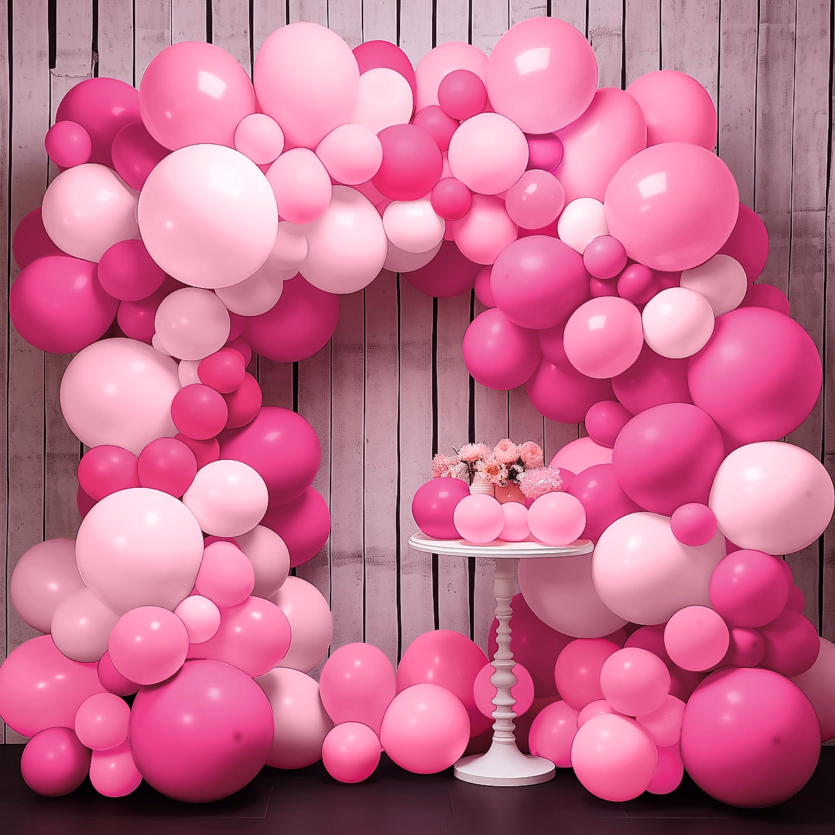 KatchOn, Pink Balloons Arch Kit for Pink Birthday Decorations - 18 Inch, Pack of 141| Fuchsia Balloons for Hot Pink Birthday Decorations | Baby Gender Reveal Party Decorations, Pink Party Decorations