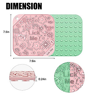 Dog Licking Mat for Dogs and Cats 2 PCS, Dog Peanut Butter Lick Pad with Suction Cups for Anxiety and Boredom Relief, Lick Mat Perfect for Bathing, Grooming and Nail Trimming