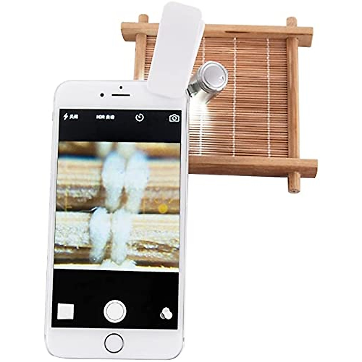 60X Portable Pocket Size Magnifying Glasses with UV and LED Light Mini Lightweight Handheld Microscopes Professional Tricomes, Jewelry,Coin, Bud, Plant, Science, Magnifying Glass (60X with Clip)