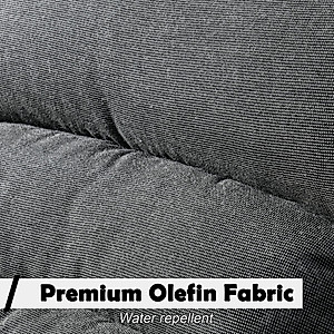 HOOOWOOO Outdoor Glider Chair with Ottoman Patio Glider Set Glider Outdoor Chair Patio Glider Chair with Glider Ottoman Outdoor Glider Rocking Chair Set Outdoor Patio Furniture Glider Rocker,Black