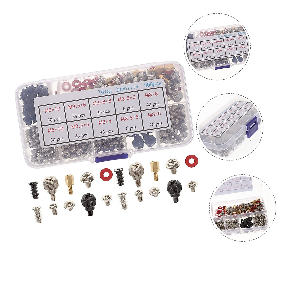 TEHAUX 5 Sets Computer Host Screw Computer Mounting Screw Computer Part Screw Assortment Computer Accessories Laptop Screws Computer Supply Countersunk Head Screw Self-Tapping Screws