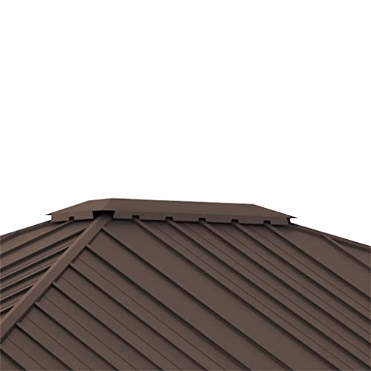 UXZDX 10' X 12' Outdoor Hardtop Gazebo with Aluminum Frame, Metal Roof Gazebo Canopy with Curtains and Netting