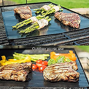 hofab Grill Mats for Outdoor Grill, Set of 6 Nonstick Grill Mat Reusable and Easy to Clean - Works on Gas, Charcoal, Electric Grill 15.75"x13"