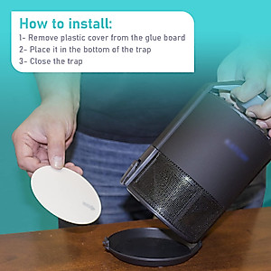 SafeAMP Glue Boards Refill Compatible with KATCHY and FENUM Indoor Insect Trap, Premium Glue Boards Refill Pack of 12