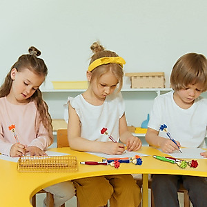 3-in-1 Stylus Pen Screen Cleaner Ballpoint Pen for School and Office Mop Head Pen with Pen Case (24)