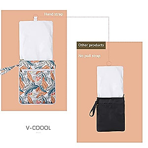 V-COOOL Breast Pump Parts Bag, Pump Bag with Leaves Wet/Dry Bag for Breast Pump Parts, Breast Pump Bag Wet Bag for Breast Pump with Staging Mat Detachable (Leaves)