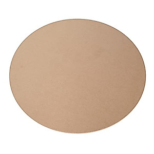 SSWBasics 30 Inch Round Wood Display Table - 250 Pound Weight Capacity - Medium Density Fiberboard - Compatible with Round Tablecloths up to 88 inches - 2 Part Interlocking Finger Groove Base