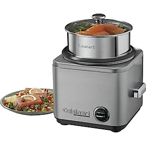Cuisinart CRC-800P1 8-Cup Stainless Steel Rice Cooker/Steamer Bundle with 1 YR CPS Enhanced Protection Pack