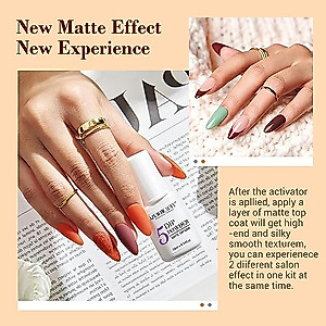 AZUREBEAUTY Dip Nails Powder Starter Kit, Maple Grey Sage Green Dark 8 Colors Set with Nail Swatch Sticks, Fall Nail Art Base Glossy/Matte Top Coat Activator Essential Liquid Manicure DIY Salon 30 PCS