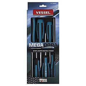 VESSEL MEGADORA Screwdriver Set 6pcs. 9006PB (Paper Box)