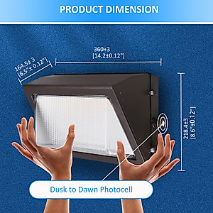 80W LED Emergency Wall Pack with Battery Backup 80/60/40W - 4K/5K/5.7K - 120 Mins Emergency Back up- Commercial Grade Outdoor Light, 11000 LMS, Warehouses, Parking, Building Exteriors