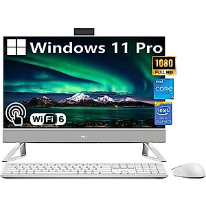 Dell Inspiron 24 Inch FHD Touch Screen InfinityEdge All-in-One Desktop, Intel Core i5-1235U (Beats i7-1195G7), Intel UHD Graphics, 16GB RAM, 1TB SSD, Windows 11 Pro, HDMI, USB-C