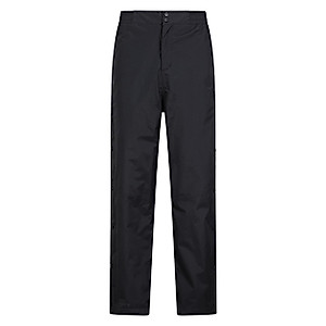 Mountain Warehouse Downpour Mens Waterproof Rain Pants - for Black Large
