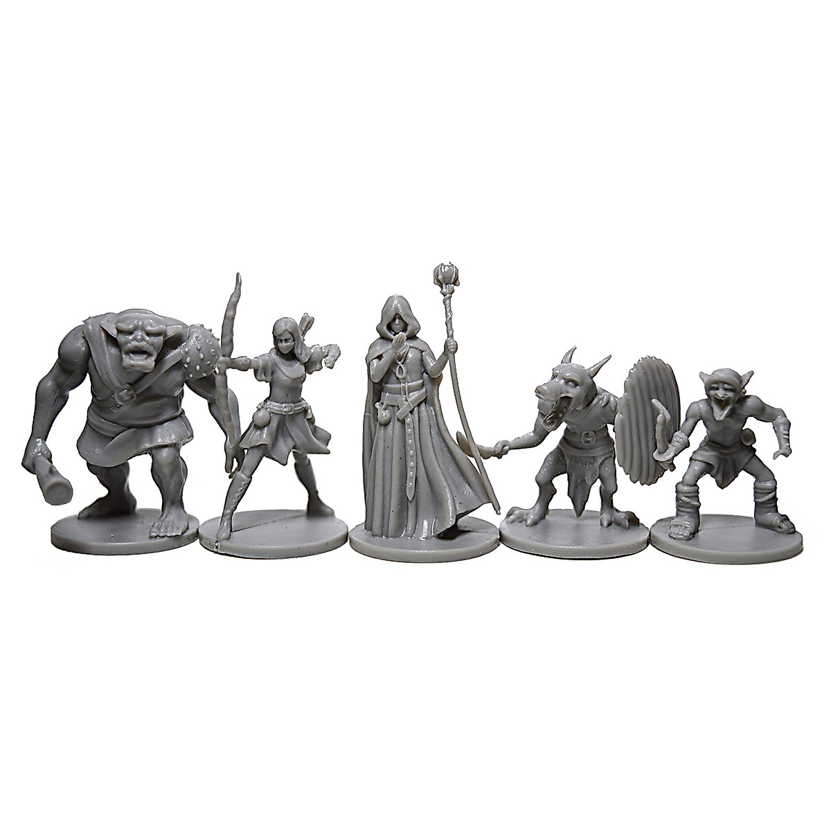 DRUNK'N DRAGON DND Enemies Minis 25 Fantasy Miniatures for Tabletop/Dungeons and Dragons Roleplaying Games - Bulk Minis Unpainted- Monsters Figures Starter Set - Compatible DND