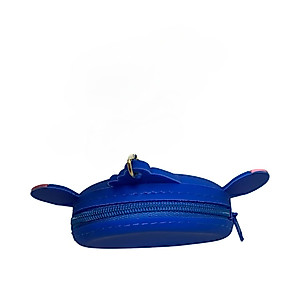 Lilo and Stitch Blue Stitch Zipper Coin Change Purse Silicone Accessory Keychain