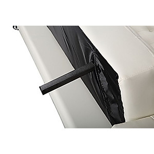 Velago ATTALENS White Modern Convertible Sectional Sofa | Leather Sleeper Queen Size | Reversible Chaise Lounge | Contemporary Living Room Furniture, 116"