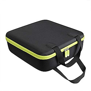 Hermitshell Hard Travel Case for Ryobi P737 / Ryobi P737D 18-Volt Portable Power Inflator (Case for Inflator + 2 Pack Battery + Charger) (Black+Green)