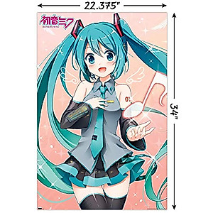 Trends International Hatsune Miku-Music Note Wall Poster, 22.375" x 34", Unframed Version
